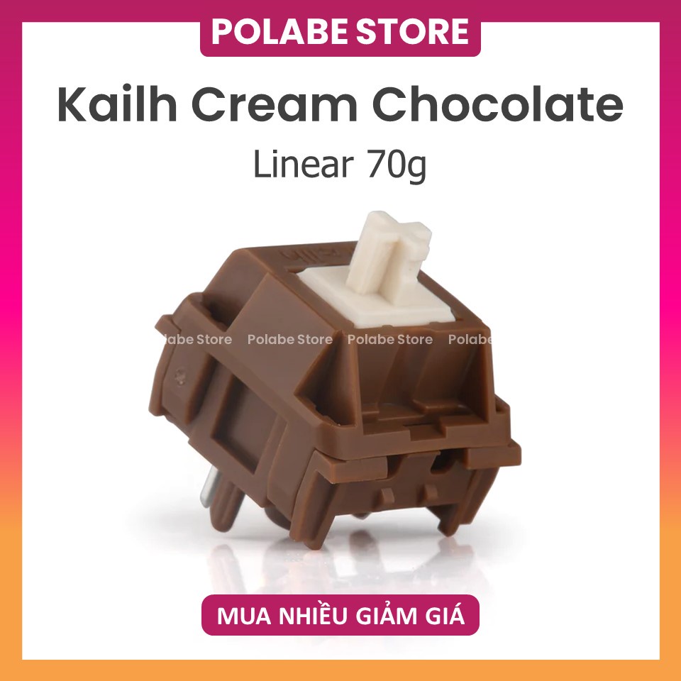 Mua KAILH CREAM CHOCOLATE POM linear switch Công tắc bàn phím cơ ...