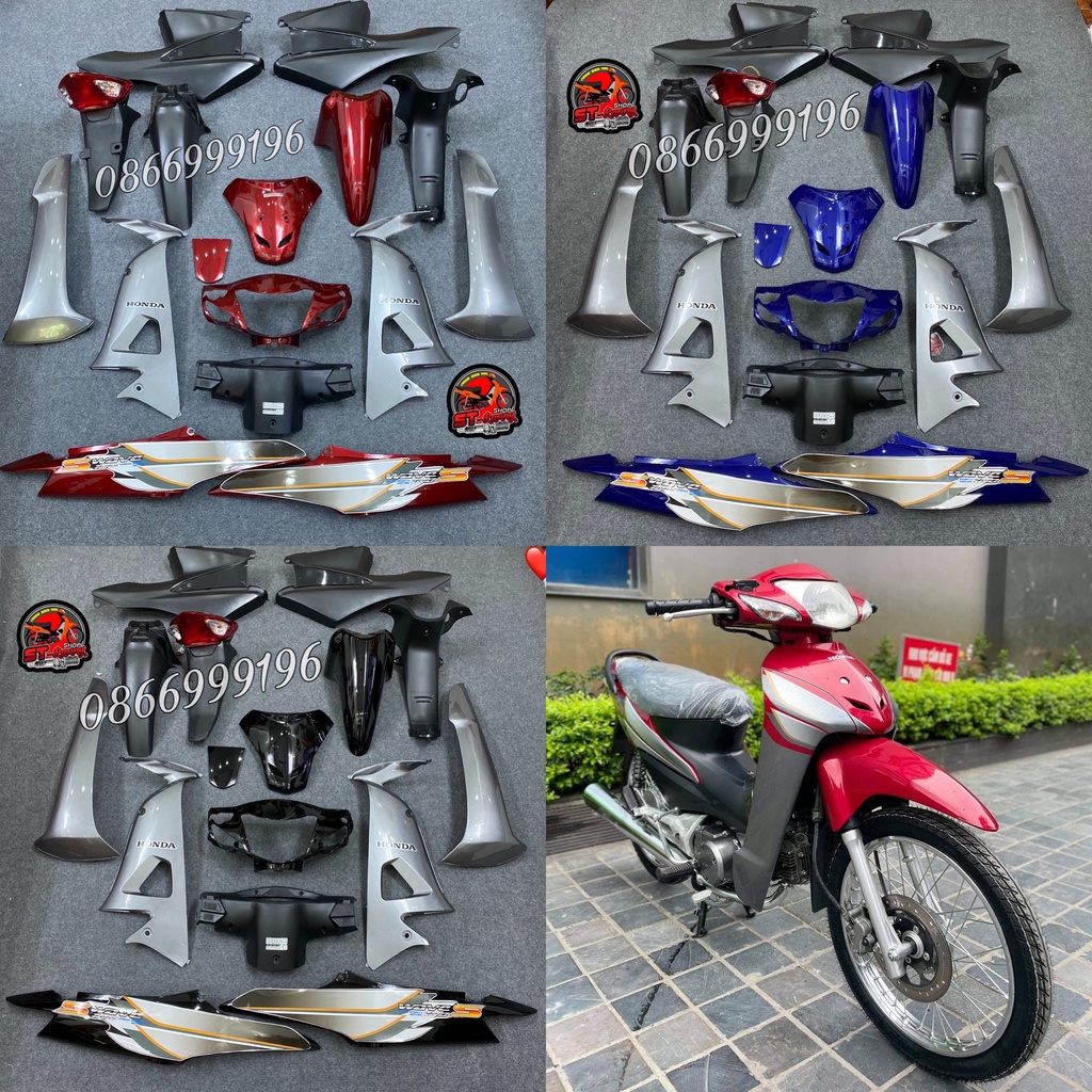 Mua BỘ VỎ NHỰA Wave S100 - Wave Anpha - Wave Rs - Wave ĐỎ ĐUN GHI ...