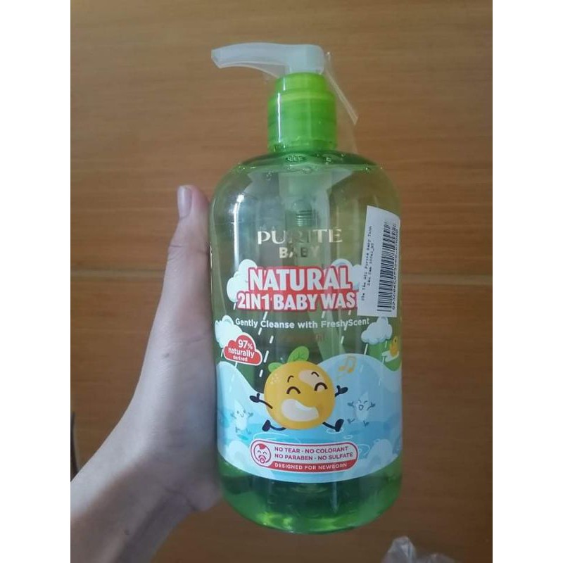 Sữa tắm gội thiên nhiên Purite Baby 500ml mùi tinh dầu cam | Shopee ...