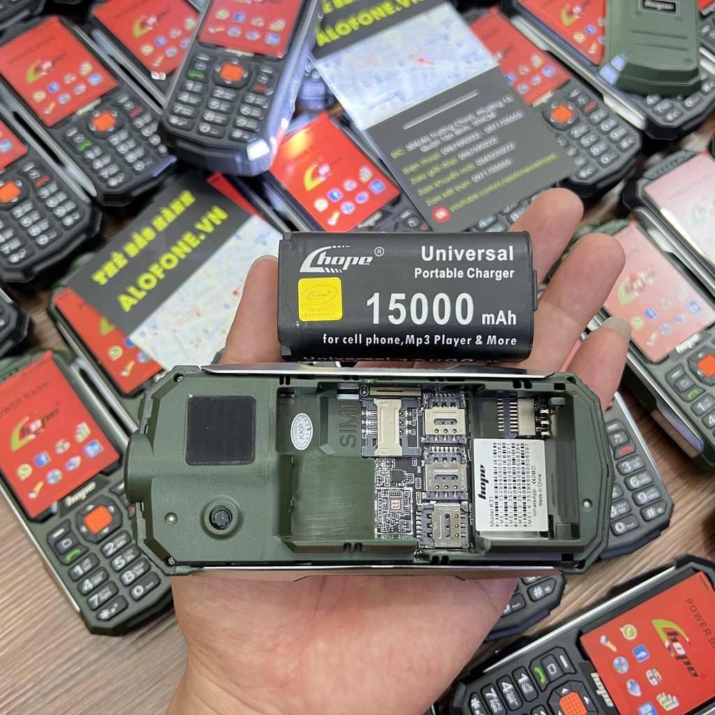 Mua Điện Thoại 4 sim 4 sóng Pin 15000mah Hope K31 Kiểu dáng hầm hố màn ...