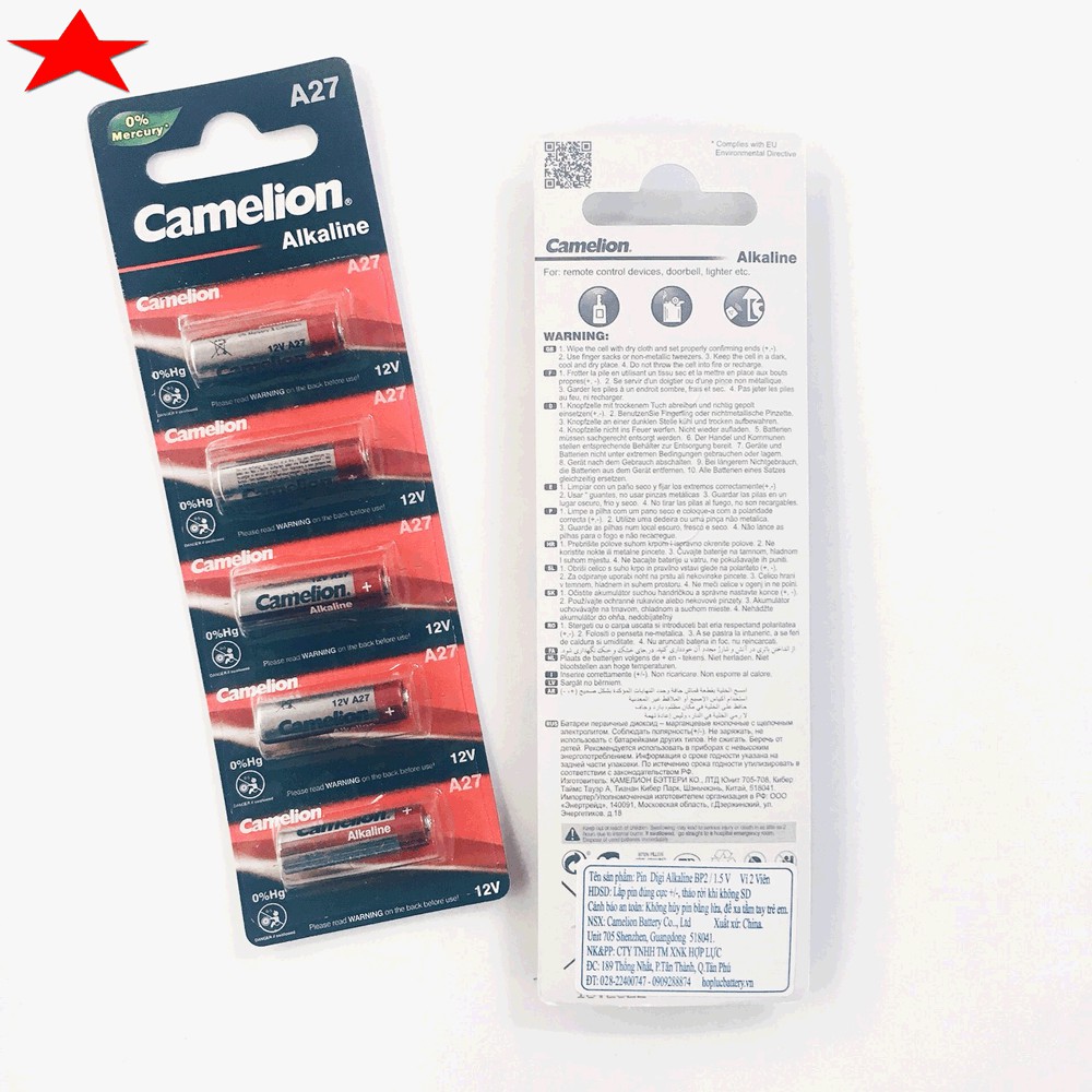 Mua Pin A27 Camelion 12V Pin điều khiển cửa cuốn ô tô, chuông cửa… giá ...