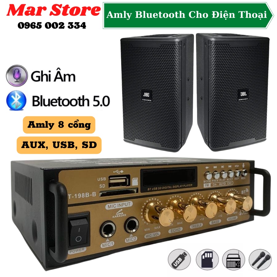 Amly mini công suất lớn - Amly Mini Bluetooth BT-298A phiên bản cao cấp ...