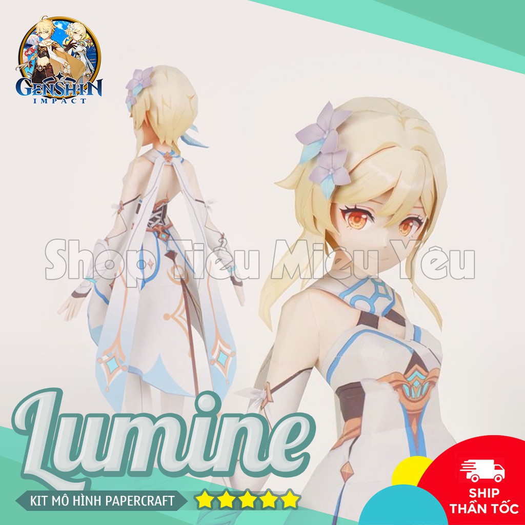 [CÓ CLIP] Mô Hình DIY Lumine – Genshin Impact KIT Papercraft Figure Cao ...