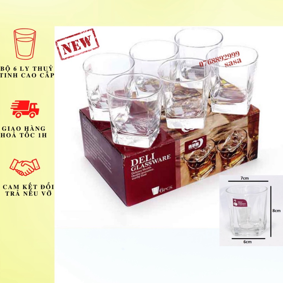 Bộ cốc thuỷ tinh 6 chiếc 165ml | Shopee Việt Nam