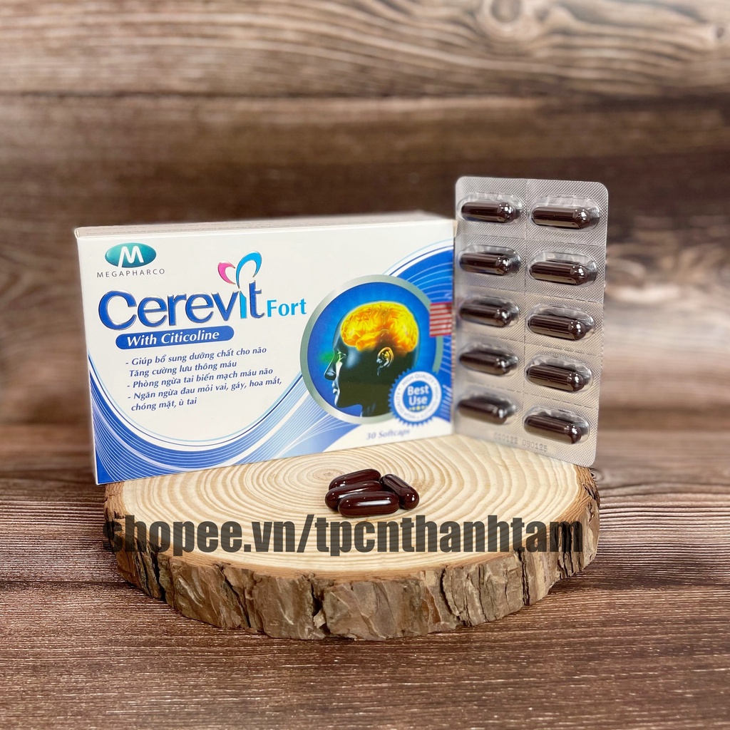 Viên uống bổ não CEREVIT FORT hoạt huyết dưỡng não, tăng cường tuần ...