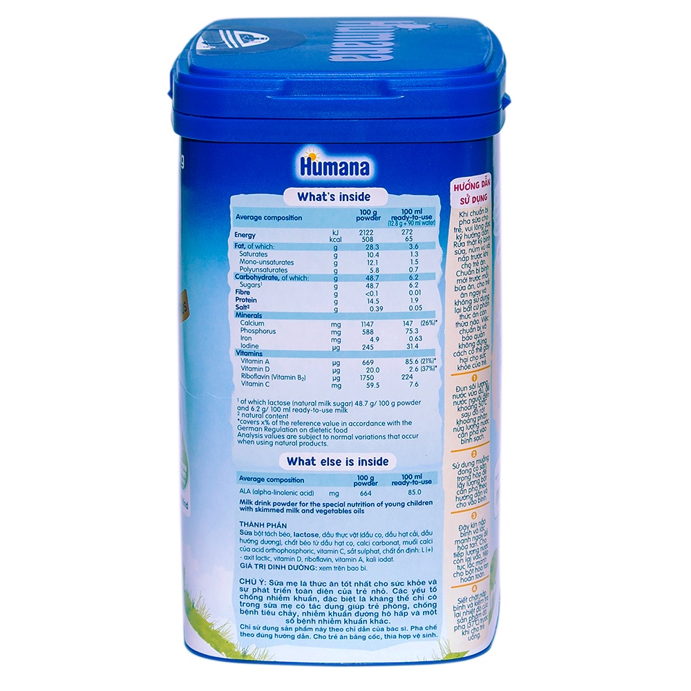 Mua Sữa Bột Công Thức Dinh Dưỡng Dành Cho Trẻ Từ 24 Tháng Tuổi Humana ...