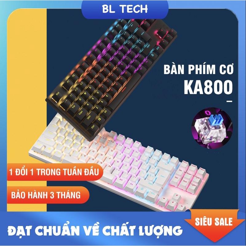 Mua Bàn phím cơ KA800 blueswitch 10 chế độ LED có dây 87 nút chơi game ...