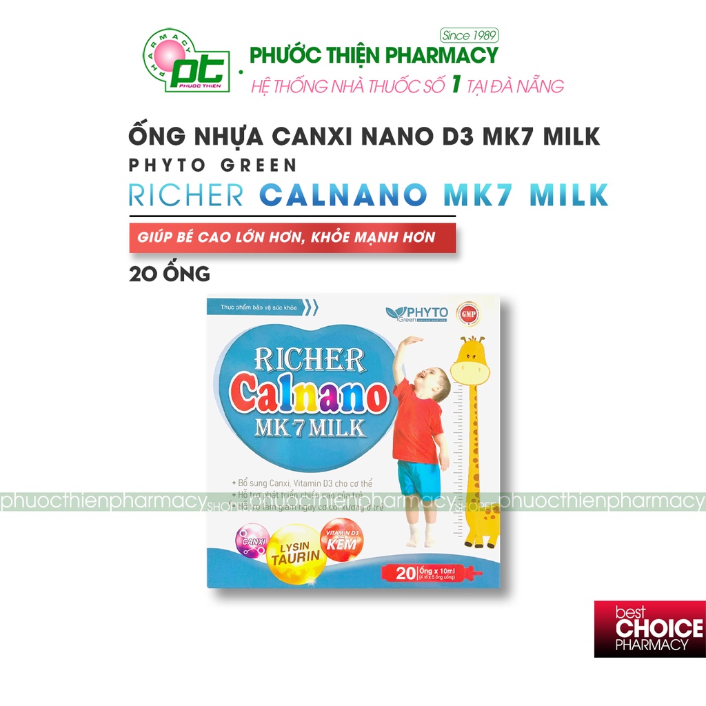 RICHER CALNANO MK7 MILK - Bổ sung nano canxi sữa vitamin D3 MK7 dạng ...