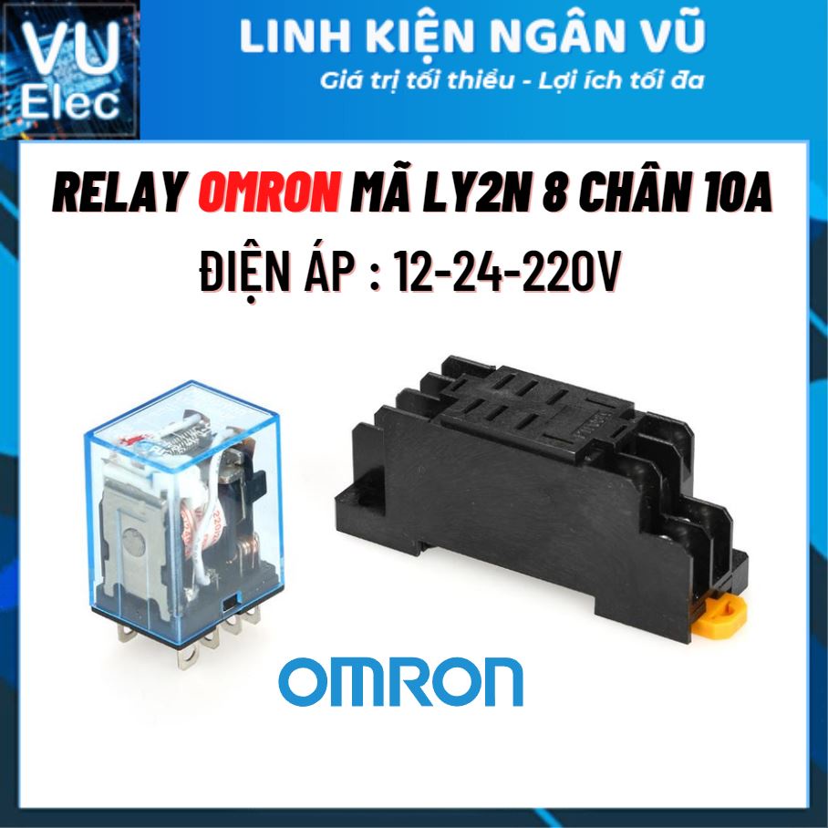 Mua Relay OMRON LY2N 10A 12 - 220V 8 chân, relay omron 10A 8 chân, rơ ...