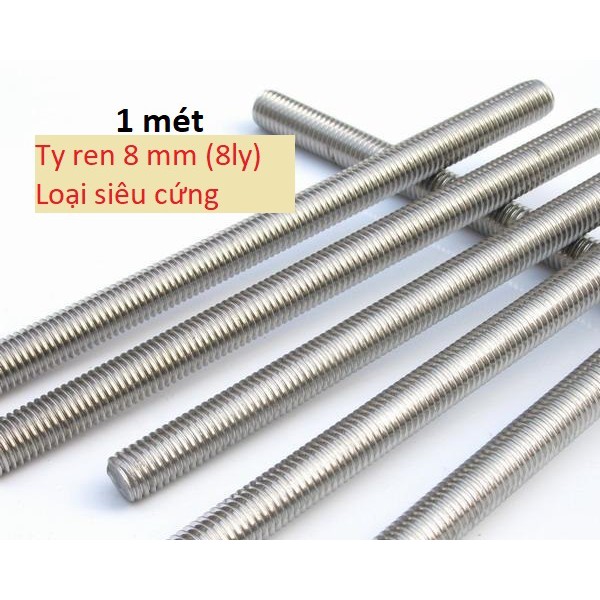 Trục Ty Ren M8 1 mét Rãnh Xoáy 8 Mm. Thanh Trượt Ren Rãnh vít 8 Ly Cho ...