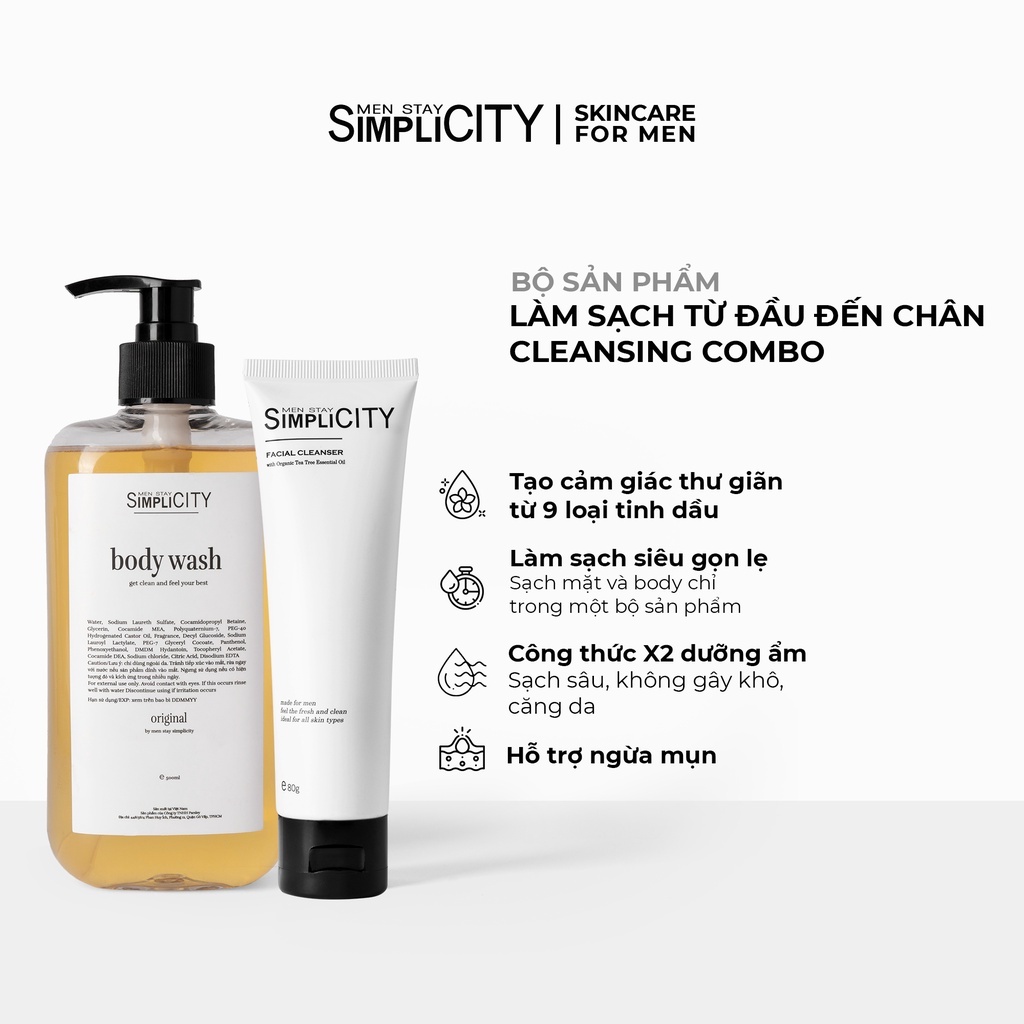 Mua Bộ đôi Men Stay Simplicity Cleansing Combo: Sữa rửa mặt 80g và Sữa ...