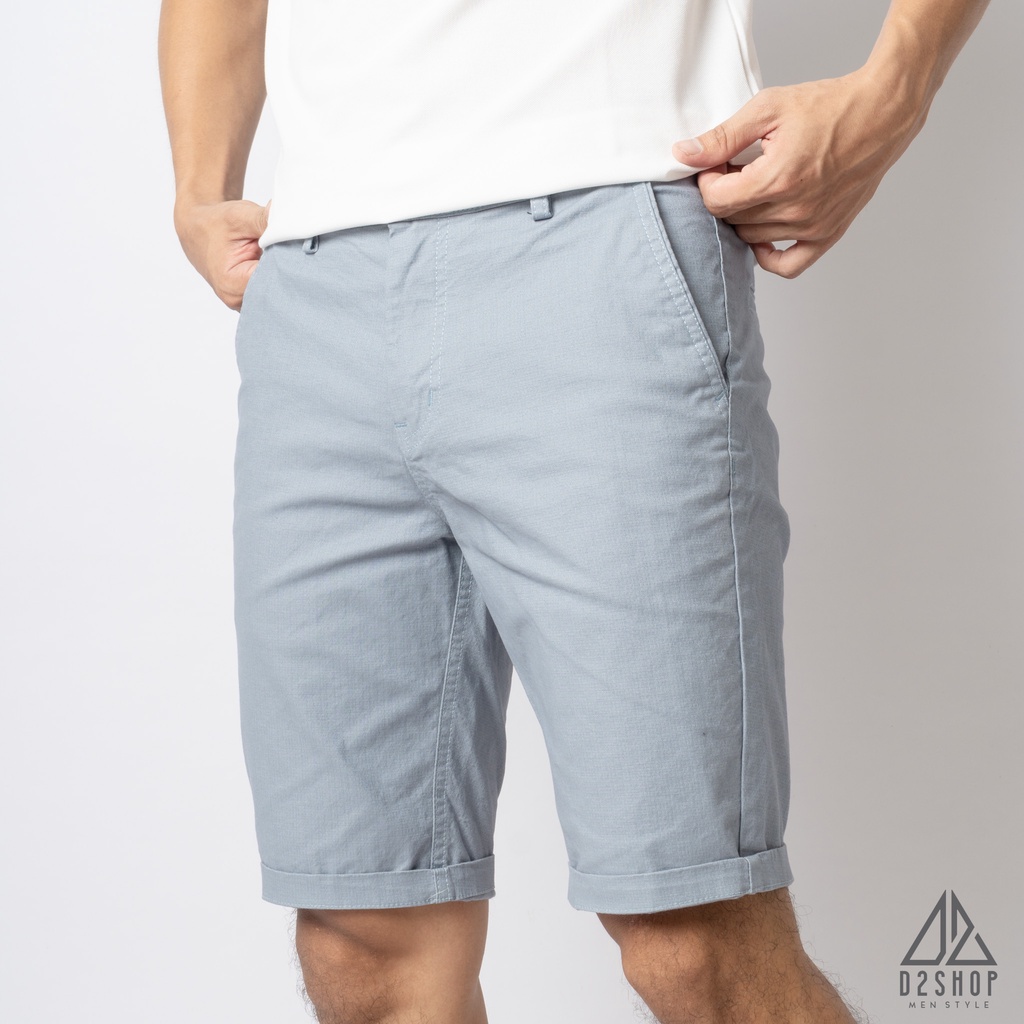 Mua Quần short nam D2shop vải kaki co giãn, màu xanh đen, có dây thắt ...