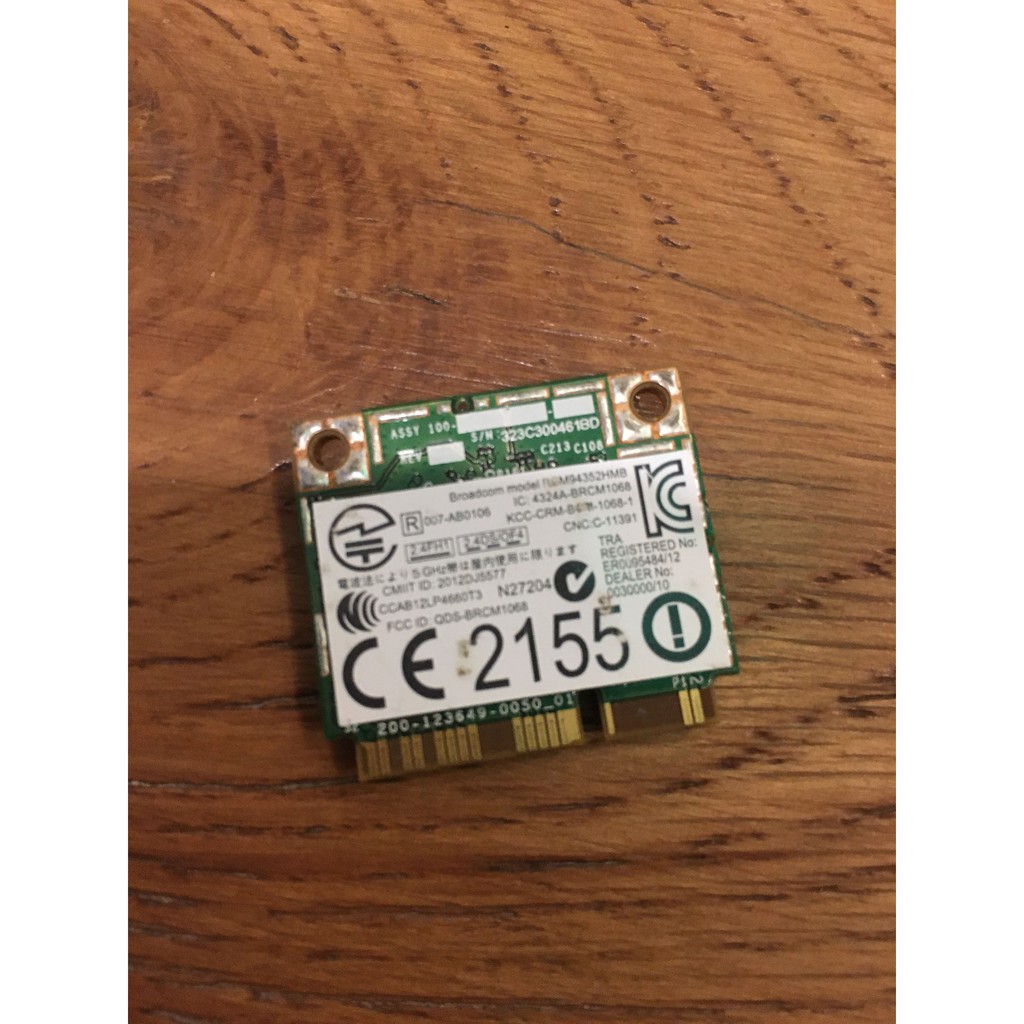 Card WiFi DW1550 - BCM93452HMB, hỗ trợ Hackintosh chuẩn mPCIe ...