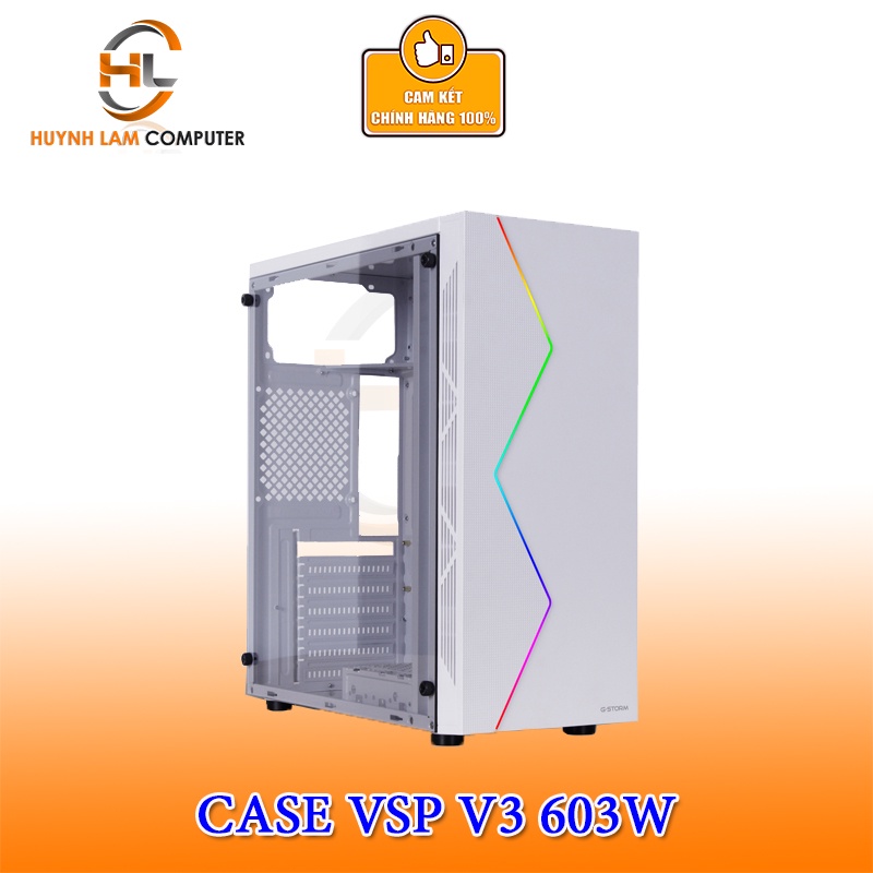 Vỏ máy tính Case VSP V3 603W Trắng (ATX,MATX) Nắp hông nhựa ABS - Chính hãng | Shopee Việt Nam