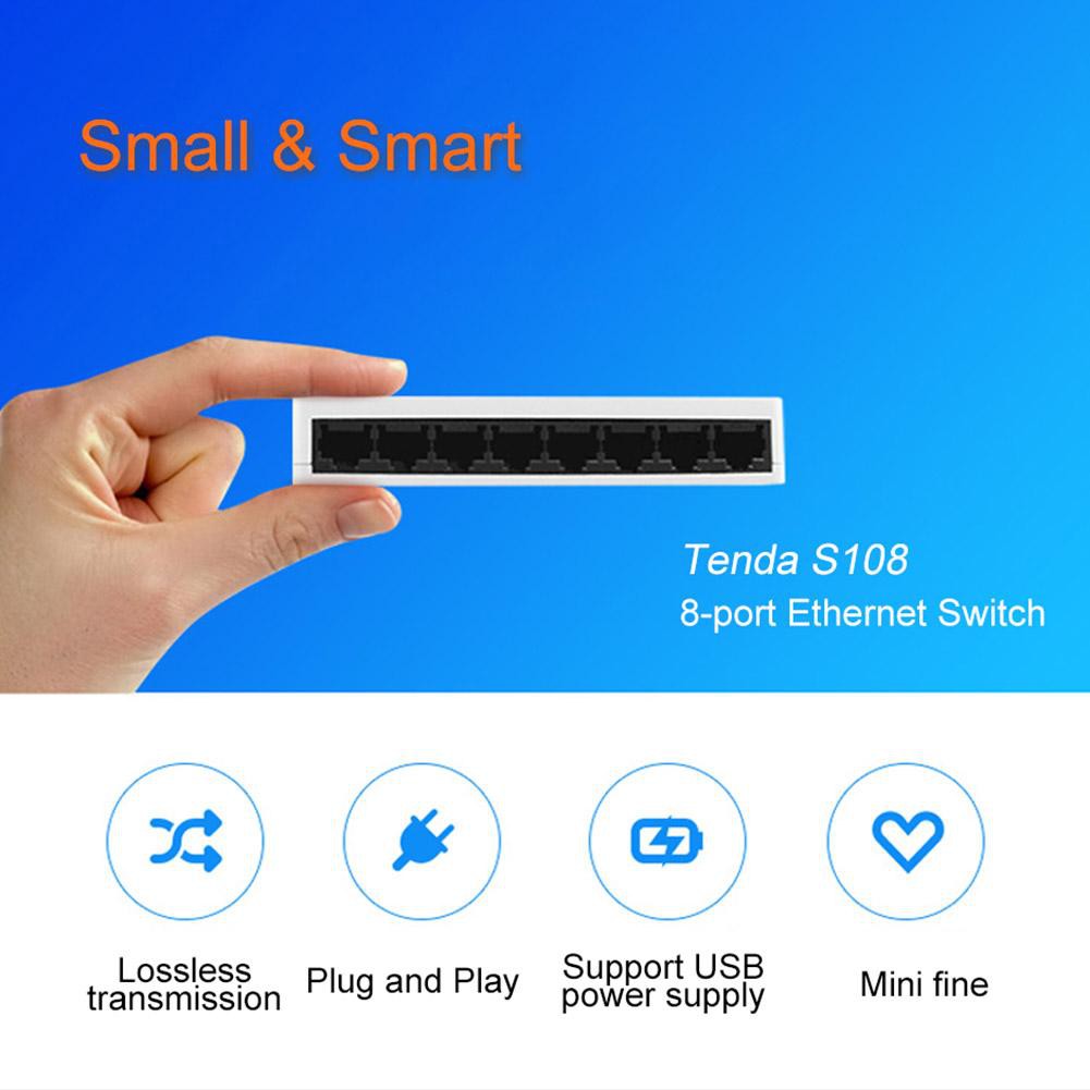 Bán REDKEE Tenda S108 Ethernet Switch Desktop 8 Port 10/100Mbps Network ...
