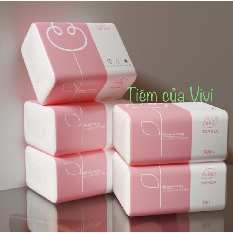 Khăn giấy rút Topgia 3 lớp 300 tờ/gói | Shopee Việt Nam