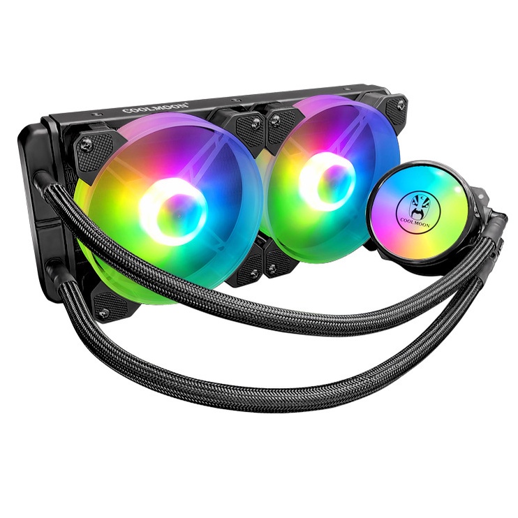 Tản Nhiệt Nước CPU AiO Coolmoon 240mm Led 5v ARGB Đồng Bộ Màu Mainboard ...