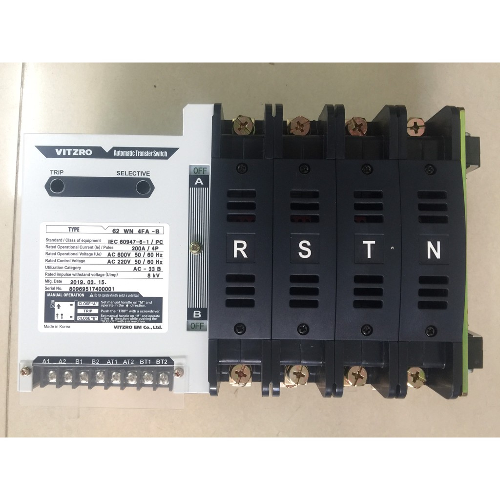 ATS VITZRO Hàn Quốc 4P-200A- Bộ chuyển nguồn tự động | Shopee Việt Nam