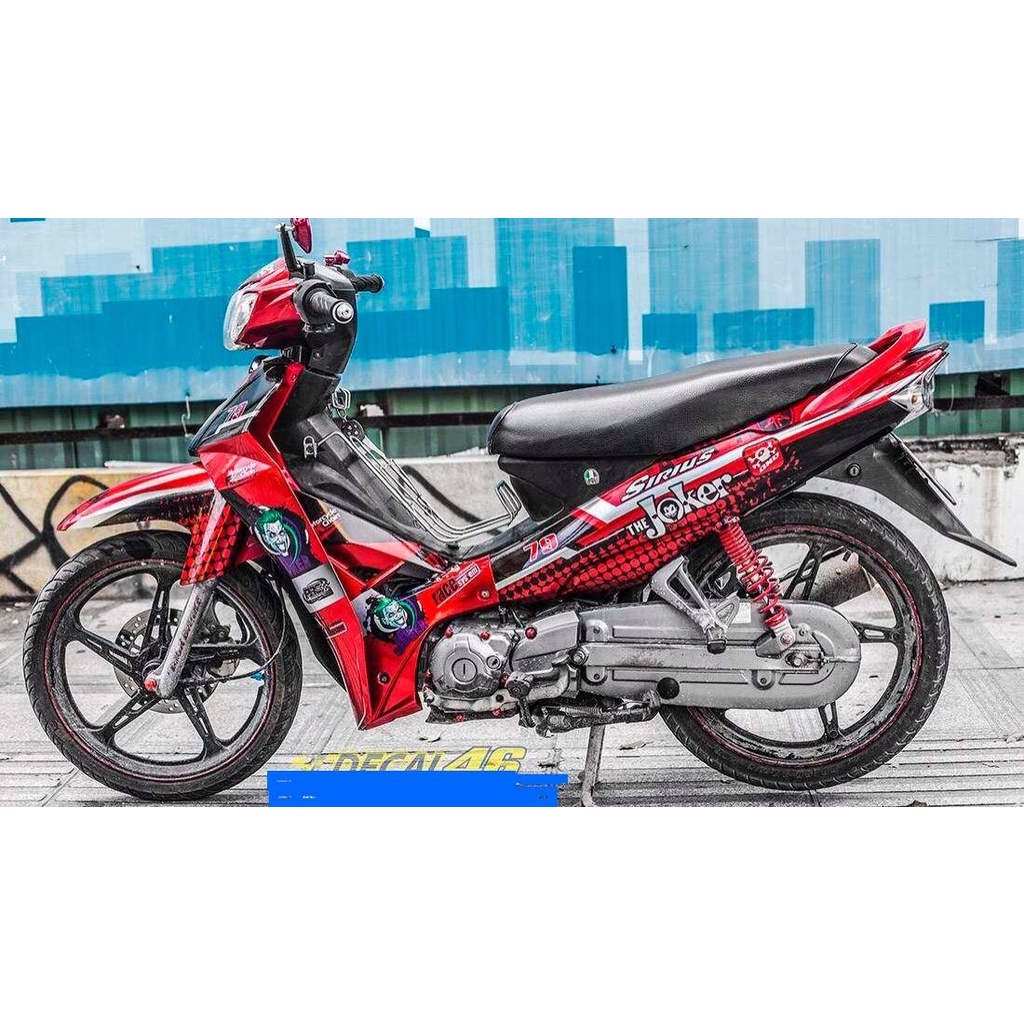 Mua Tem trùm sirius 50 cc Đỏ Đen Joker, team dán xe máy sirius, team ...