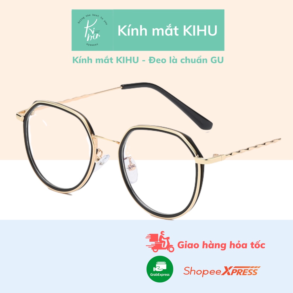 Mua Gọng kính cận nam nữ KIHU EYEWEAR thiết kế lục giác chất liệu kim ...