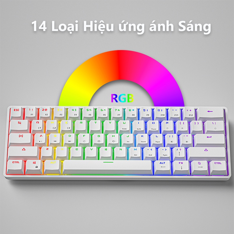 Mua Bàn Phím Cơ Không Dây Leaven K28 RGB bàn phím bluetooth 61 phím giá ...