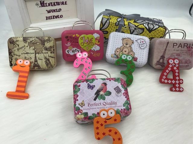 Vali xách tay mini. Vali cho búp bê barbie. Vali mini decor. Trang trí ...