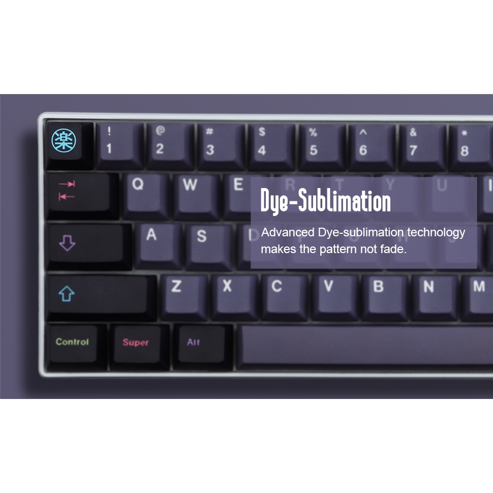 GMK Dracula MODULE Keycaps, 129 Phím Keycaps Cherry Profile DYE-SUB Cá ...