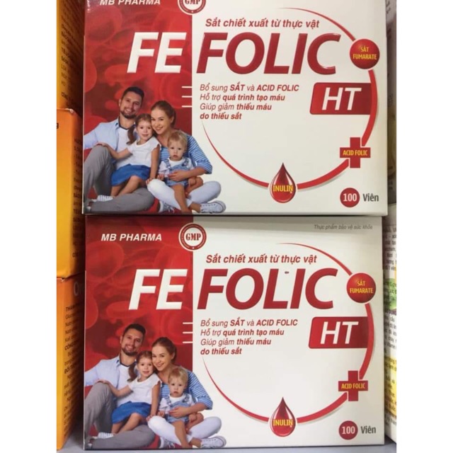 [Bảo Lâm ] - (Nhà Thuốc) FEFOLIC Plus bổ sung sắt và acid folic, giảm ...