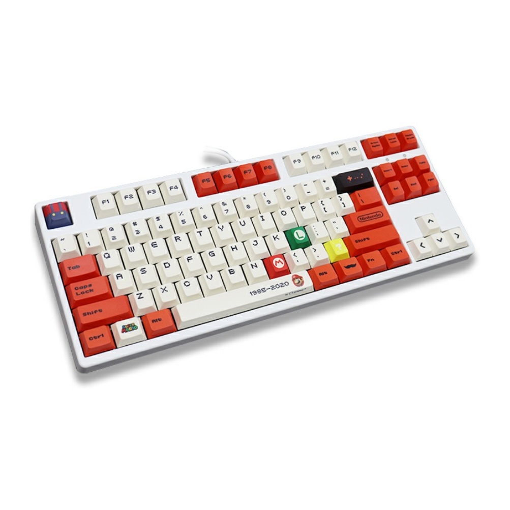 Keycap Mario Red/Yellow 108 nút Nhựa PBT, Phím Cherry Profile | Shopee ...