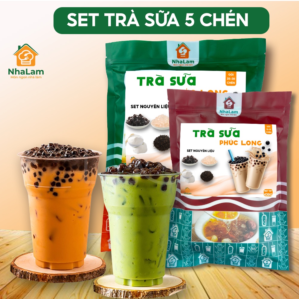 Mua Trà Sữa Trân Châu Tự Pha 5 Ly Phúc Long, Trà Thái Xanh Đỏ NHALAM ...