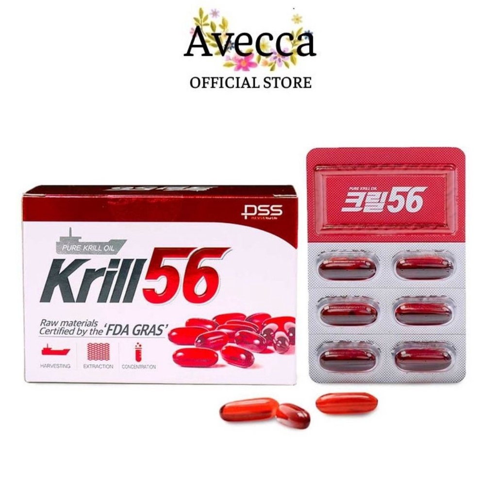 Viên Uống Dầu Nhuyễn Thể Krill 56 Superba 1000mg Bảo Vệ Tim Mach, Hỗ ...