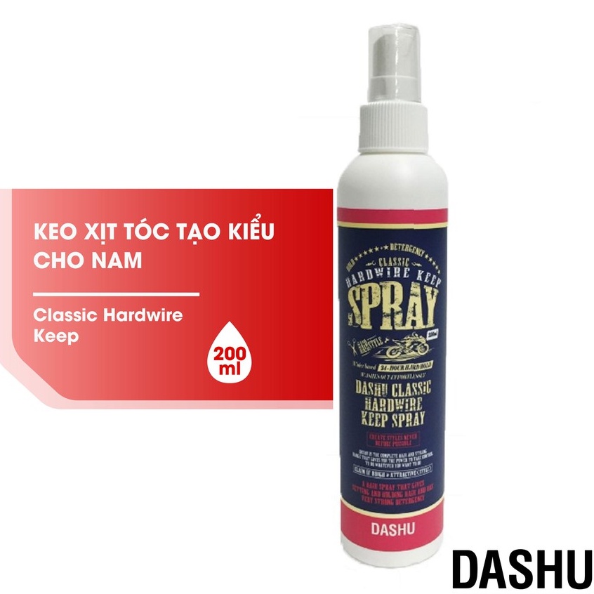 Keo Xịt Giữ Nếp Tóc Nam Dashu Classic HardWire Keep Spray 250ml ...