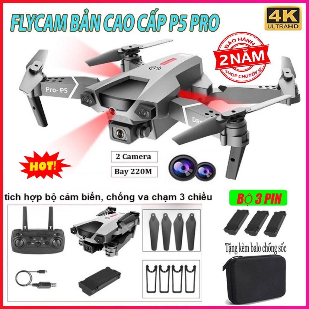 Mua ⚡️Mẫu Mới 2022⚡️ Máy bay Flycam P5-Pro, Flycam drone mini 4k trang ...