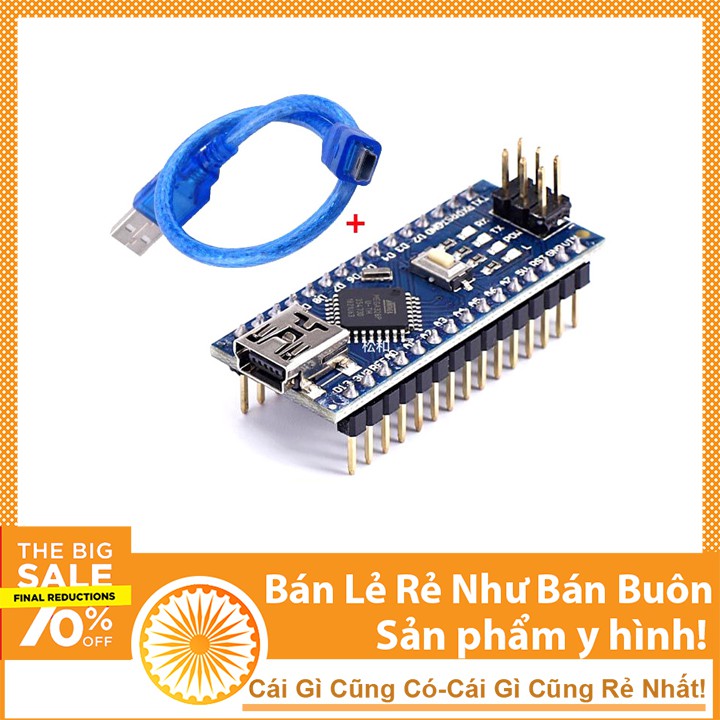 Kit Arduino Nano CH340 - Tặng Kèm Cáp Nạp Code | Shopee Việt Nam