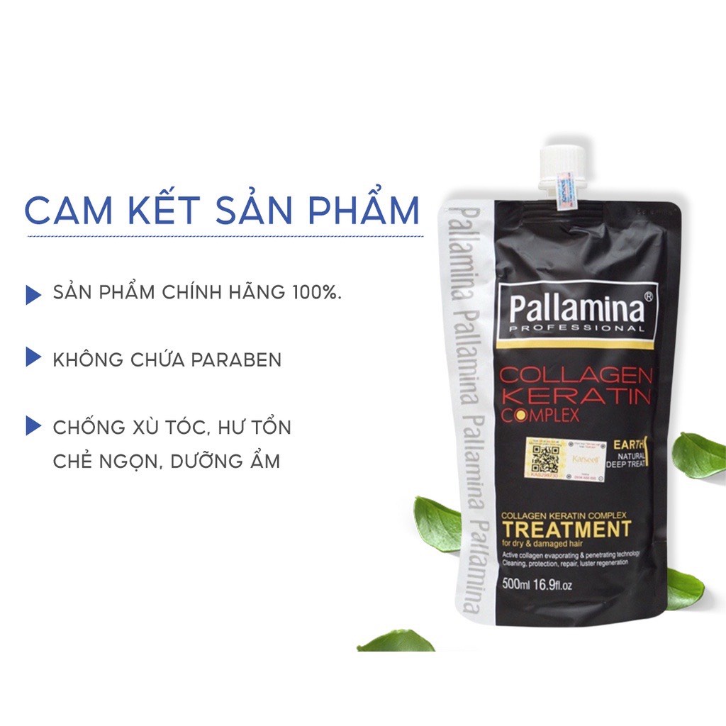 Mua Kem ủ tóc Keratin Collagen PALLAMINA 500ML phục hồi tóc siêu mềm ...