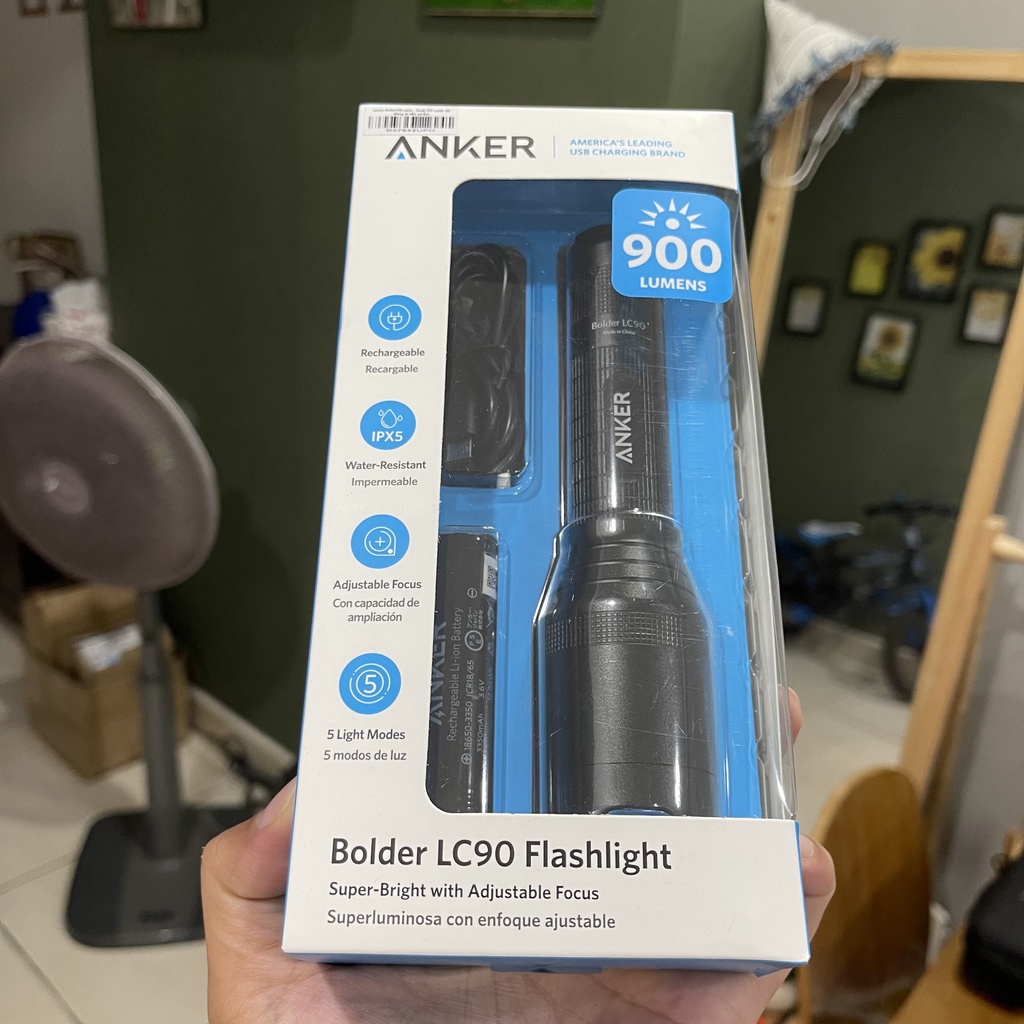 Đèn pin LED siêu sáng ANKER Bolder LC90 FlashLight T1420 900Lm - Hàng ...