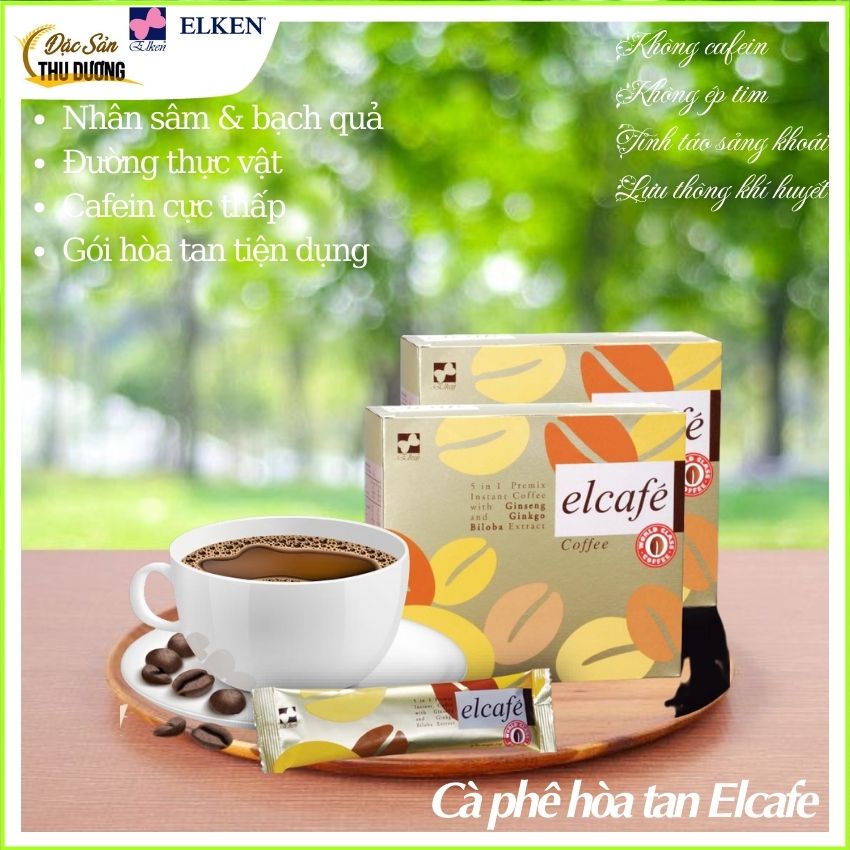Mã BMLTA50 giảm đến 50K đơn 99K Cà phê hòa tan Elcafe Elken - Hộp 20 gói mỗi gói 20gr - MixASale