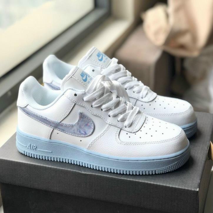[Full Box] Giày Af1 Air Force 1 Trắng Đế Xanh Low Hydrogen Blue ...