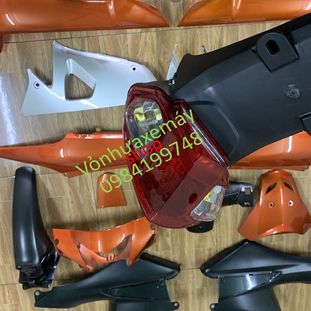 Mua [ LOẠI ĐẸP ) Bộ vỏ nhựa xe wave -dàn áo xe Wave A MÀU CAM ,Wave rs ...
