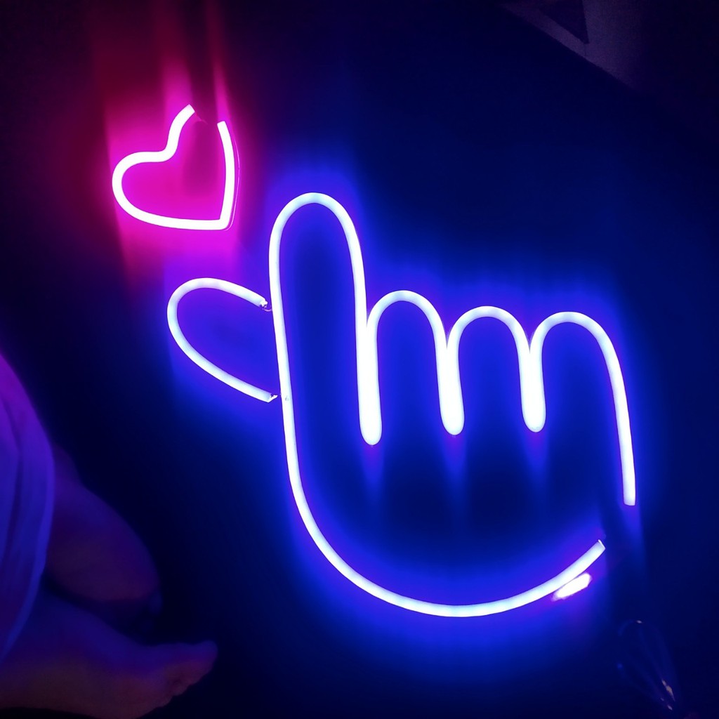 Đèn Led Neon Trang Trí Hình Bàn Tay Trái Tim | Shopee Việt Nam