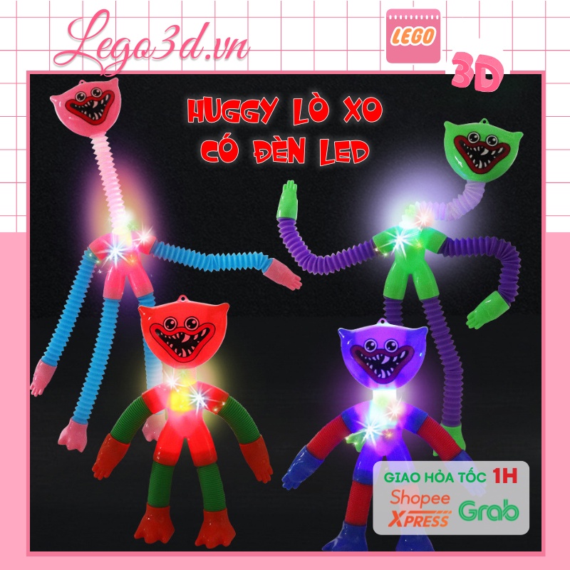 Mua Đồ Chơi Huggy Wuggy Có Đèn Led Poppy Playtime Cao Cấp Lò Xo Kéo Dãn ...