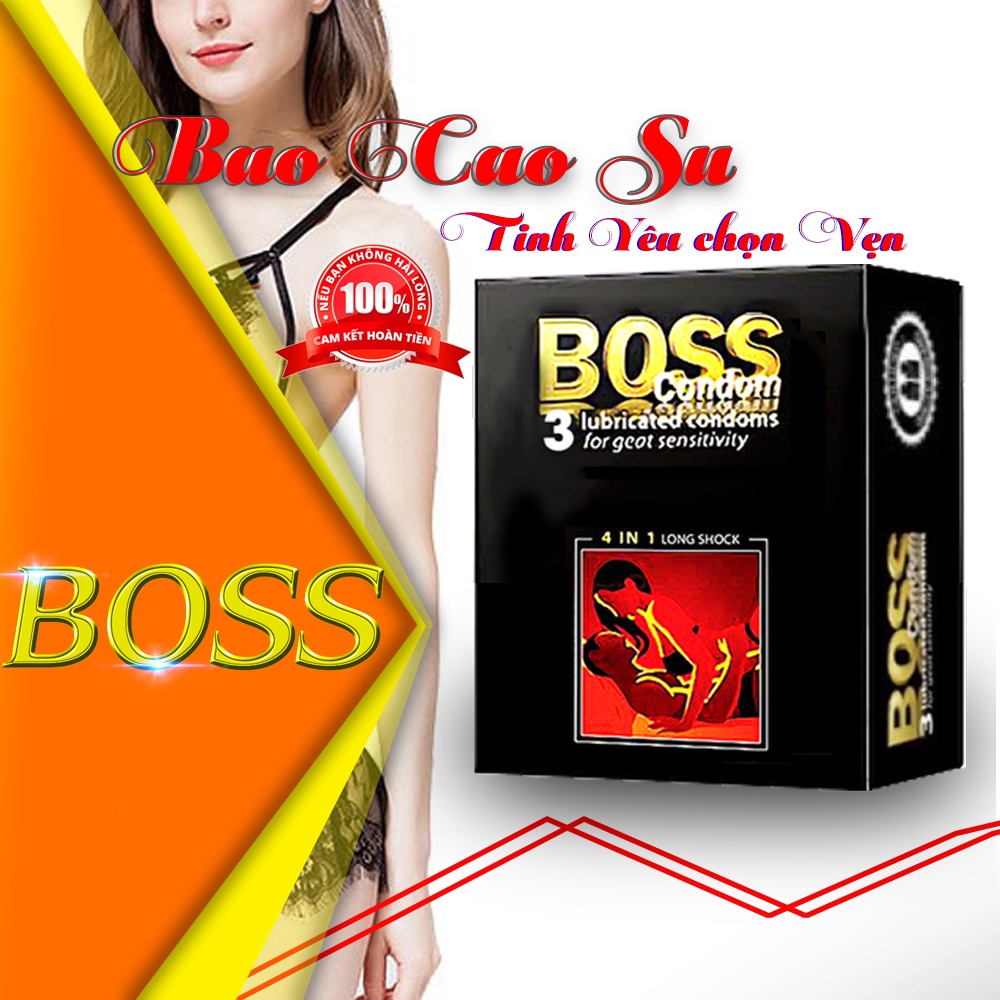 Bao Cao Su Boss 4 In1 Longshock- Hộp 3 cái - Dòng Bcs Gân Gai & Siêu Mỏng CHÍNH HÃNG | Shopee ...