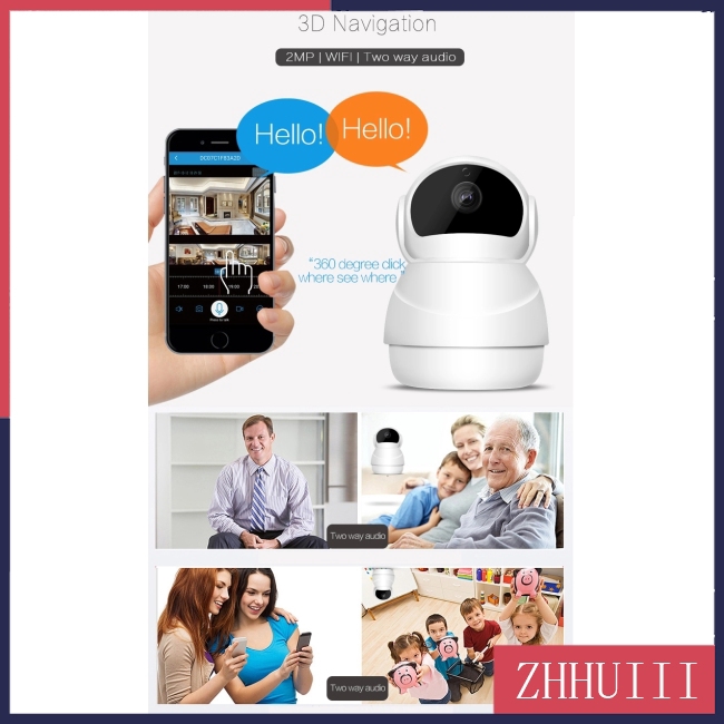 360eyes Full 1080P IP Camera Night Vision CCTV Home Security Camera ...