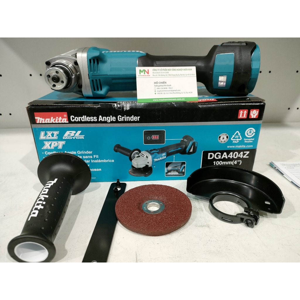 CHÍNH HÃNG - Máy mài góc cầm tay sử dụng đĩa 100mm dùng pin 18V Makita ...