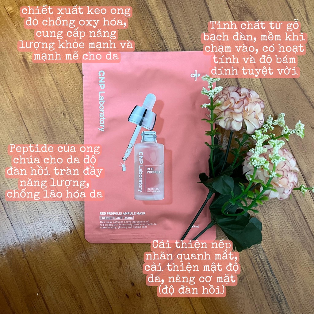 Mặt nạ chống lão hóa CNP Laboratory red propolis ampule mask | Shopee ...