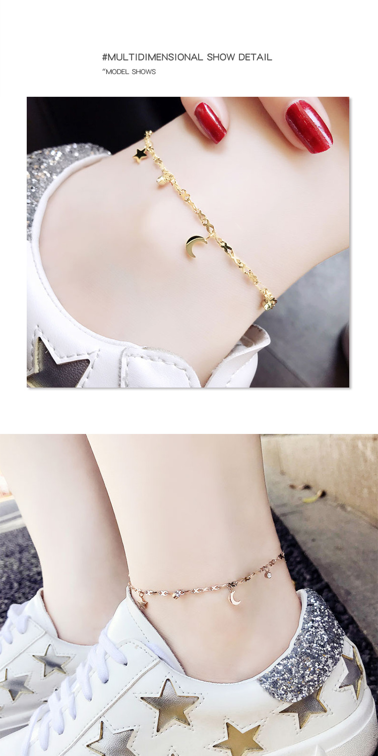 2021 new starry sky titanium steel 18K gold anklet | HolCim - Kênh Xây Dựng Và Nội Thất