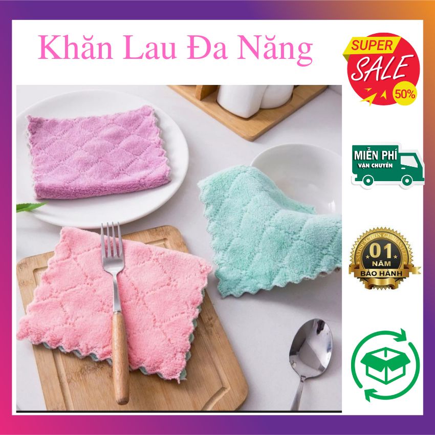 Khăn lau đa năng thấm hút tốt, nhanh khô, khăn lau tay, bàn, bát đĩa ...