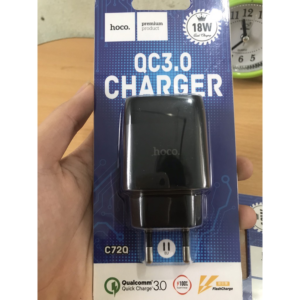 Mua Củ sạc nhanh Hoco C72Q cổng USB 18W, QC3.0, cóc sạc dùng cho iPhone ...