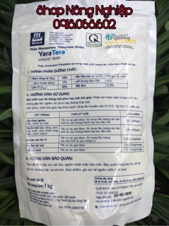 Phân bón hoà tan Yara Tera Krista MAP 1kg bổ sung Đạm và Lân | Shopee ...