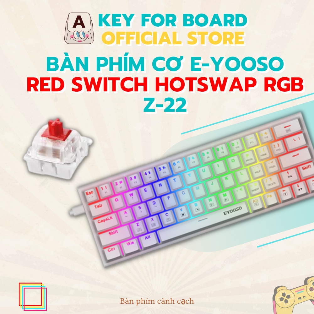 Mua Bàn phím cơ Red Switch RGB e yooso 60% - HOTSWAP giá rẻ nhất | TecKi.Vn